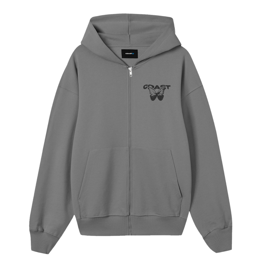 Gray Half Tone Zipper