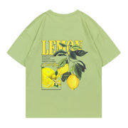 Lemon T-shirt - Fresh Green Oversized Tee with Lively Lemon Design ...